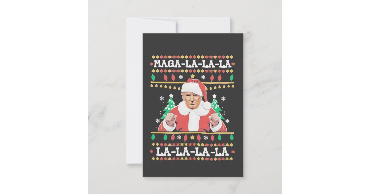 Maga La La La Trump Christmas Inauguration 47th Thank You Card | Zazzle