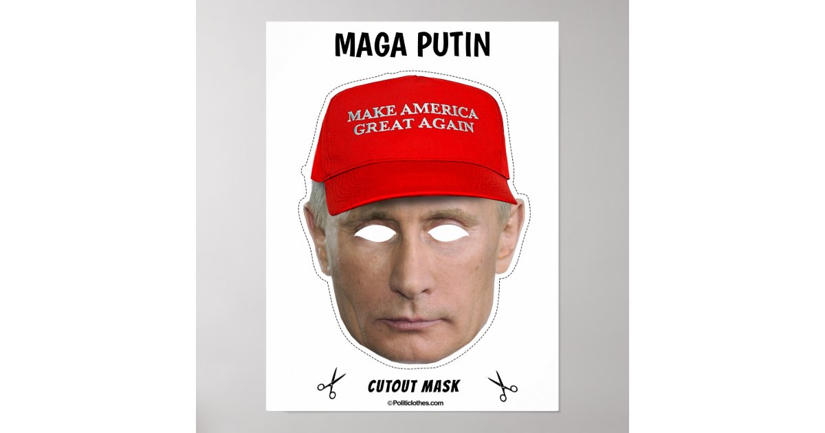 MAGA PUTIN Halloween Mask Poster | Zazzle