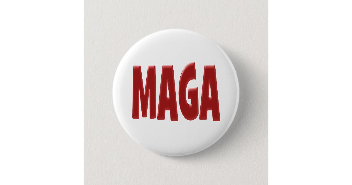 MAGA with red text Button | Zazzle