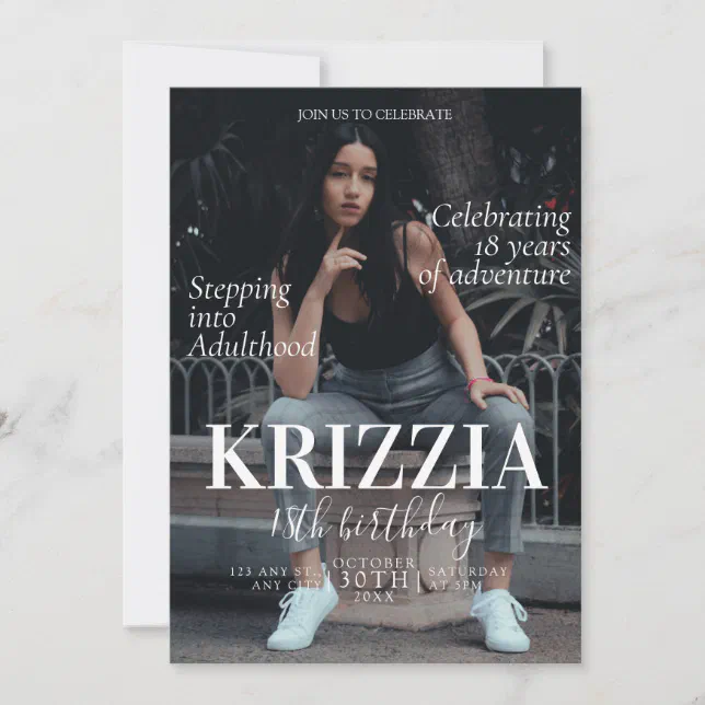 Magazine Cover Birthday Invitation Card | Zazzle