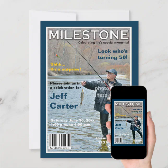 Magazine Cover Birthday Party Invitation | Zazzle