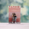 Magazine Cover | Gift For Sisters Photo Acrylic Sign | Zazzle