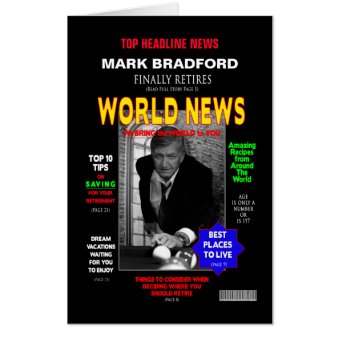 MAGAZINE COVER HUGE RETIREMENT CARD PHOTO INSERT | Zazzle