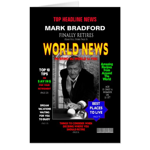MAGAZINE COVER HUGE RETIREMENT CARD PHOTO INSERT | Zazzle