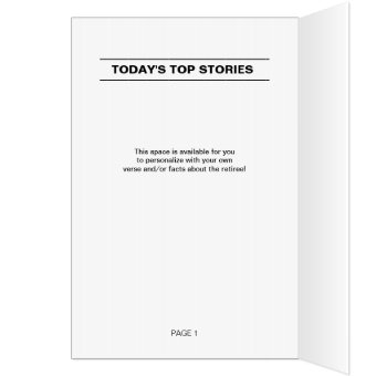 MAGAZINE COVER HUGE RETIREMENT CARD PHOTO INSERT | Zazzle
