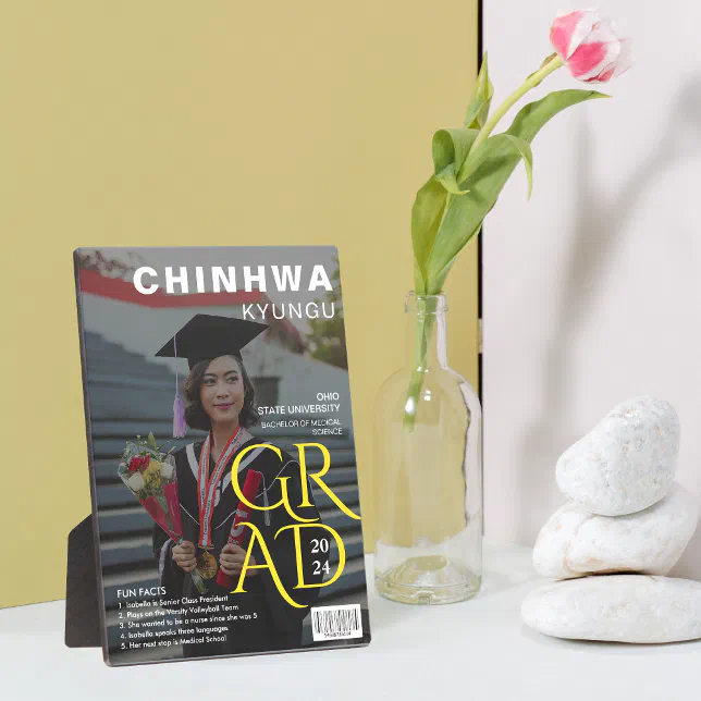 Magazine Cover Photo Graduation Keepsake Plaque | Zazzle