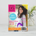Magazine Cover Sweet Sixteen Invitation | Zazzle