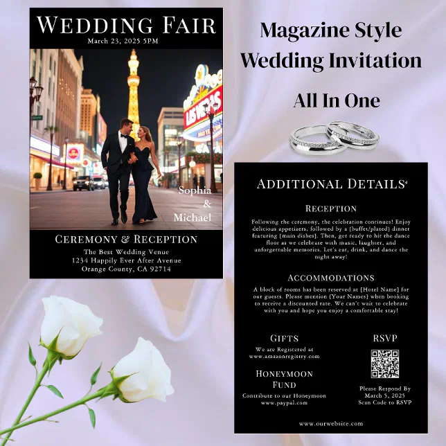 Magazine Cover Wedding Invitation | Zazzle