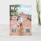 Magazine Cover Wedding QR Code Invitation | Zazzle