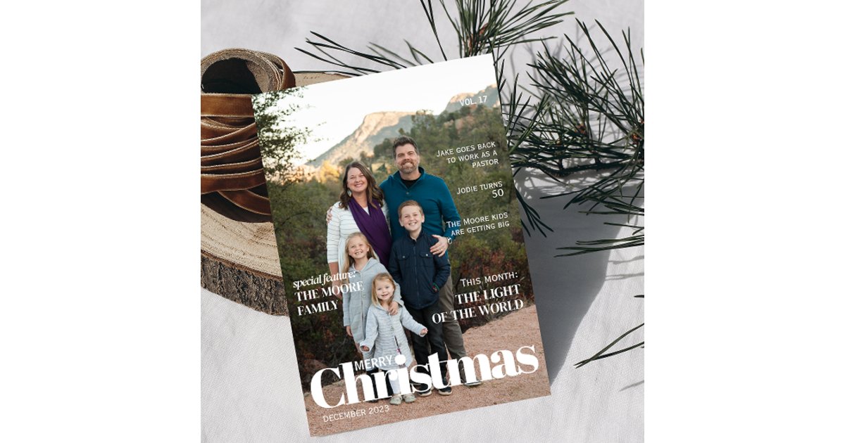 Magazine Style Christmas Card | Zazzle