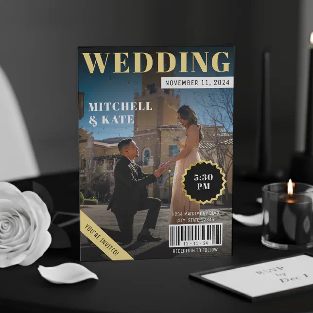 Magazine Wedding Invitation | Zazzle
