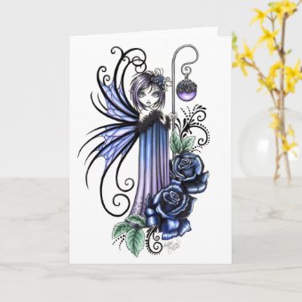 Magdalene Blue Rose Fairy Card | Zazzle