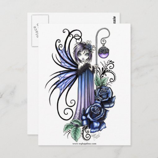 Magdalene Blue Rose Fairy Postcard | Zazzle
