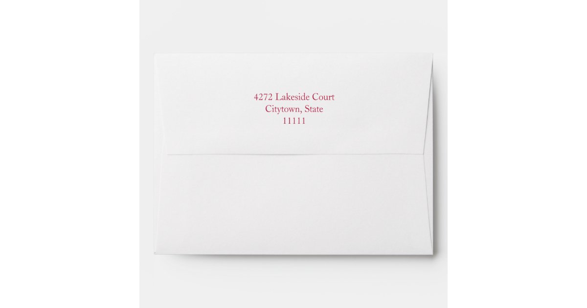 Magenta Art Deco Diamonds Return-Addressed Envelope | Zazzle