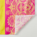 Magenta cerise bright yellow Mehndi photo backdrop | Zazzle
