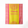 Magenta cerise bright yellow Mehndi photo backdrop | Zazzle