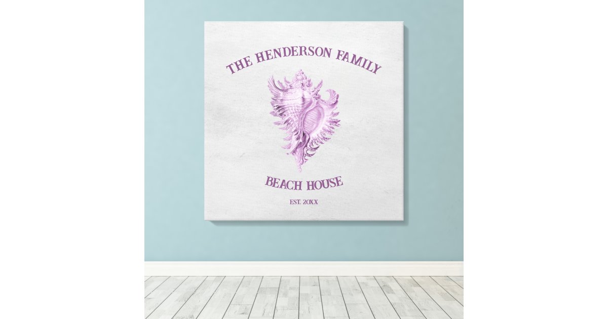 Magenta Conch Shell Canvas Print | Zazzle