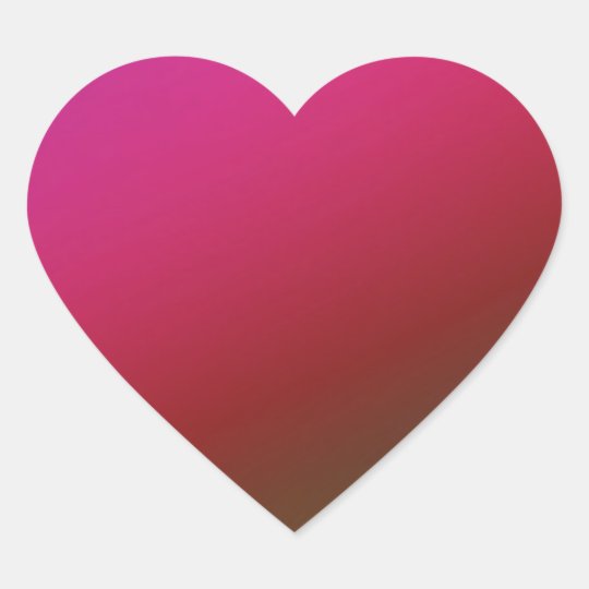 Magenta Gradient Heart Stickers | Zazzle.com