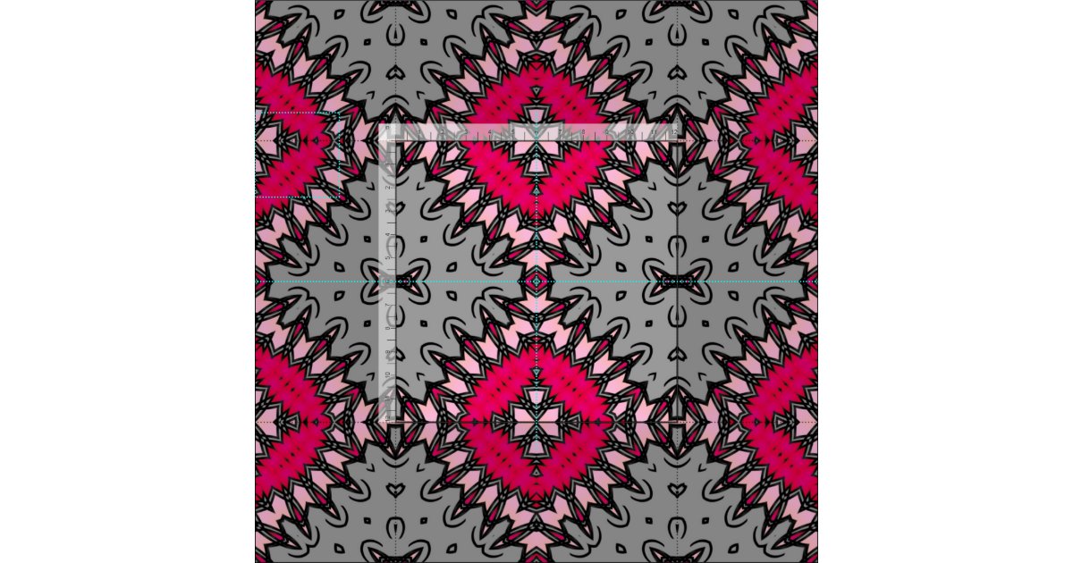 Magenta & Grey Stylish Modern Geometric Pattern Fabric | Zazzle