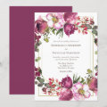 Magenta Pink Floral Wedding Invitation | Zazzle
