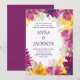 Magenta Pink Purple Foral Botanical Garden Wedding Invitation | Zazzle