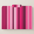 Magenta & Pink Striped Pattern File Folders | Zazzle