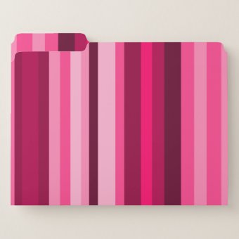 Magenta & Pink Striped Pattern File Folders | Zazzle
