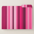 Magenta & Pink Striped Pattern File Folders | Zazzle