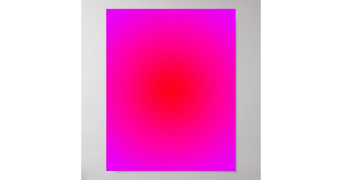 Magenta Red Radial Gradient Poster | Zazzle