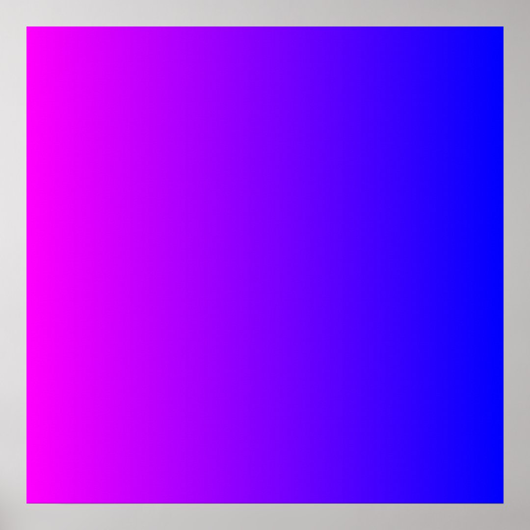 Magenta to Blue Gradient Poster | Zazzle