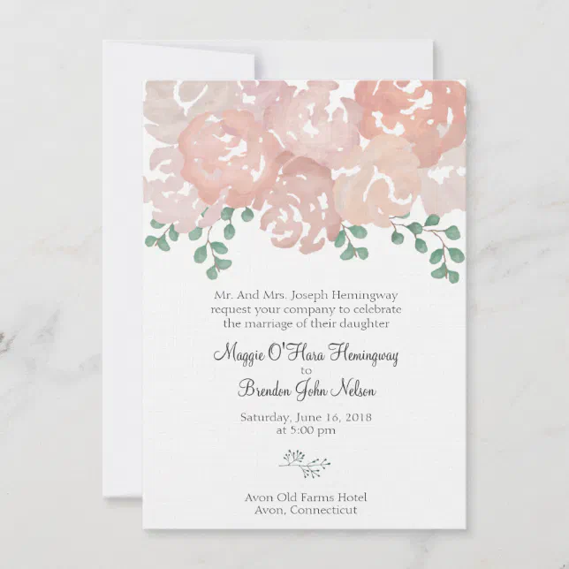 Maggie Hemingway Wedding Invitation | Zazzle