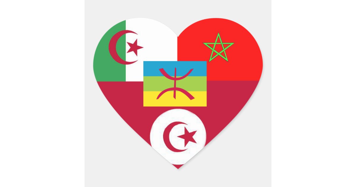 maghreb united heart sticker | Zazzle