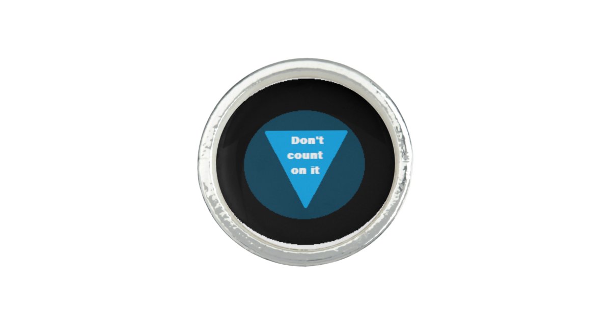 "Magic 8 ball" Answer Ring | Zazzle