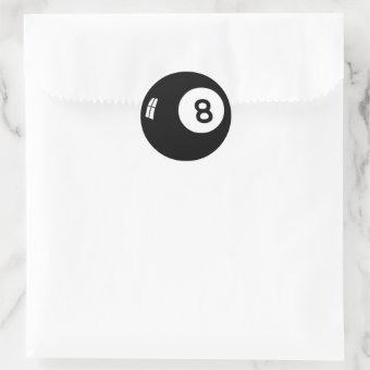 Magic 8 Ball Classic Round Sticker | Zazzle