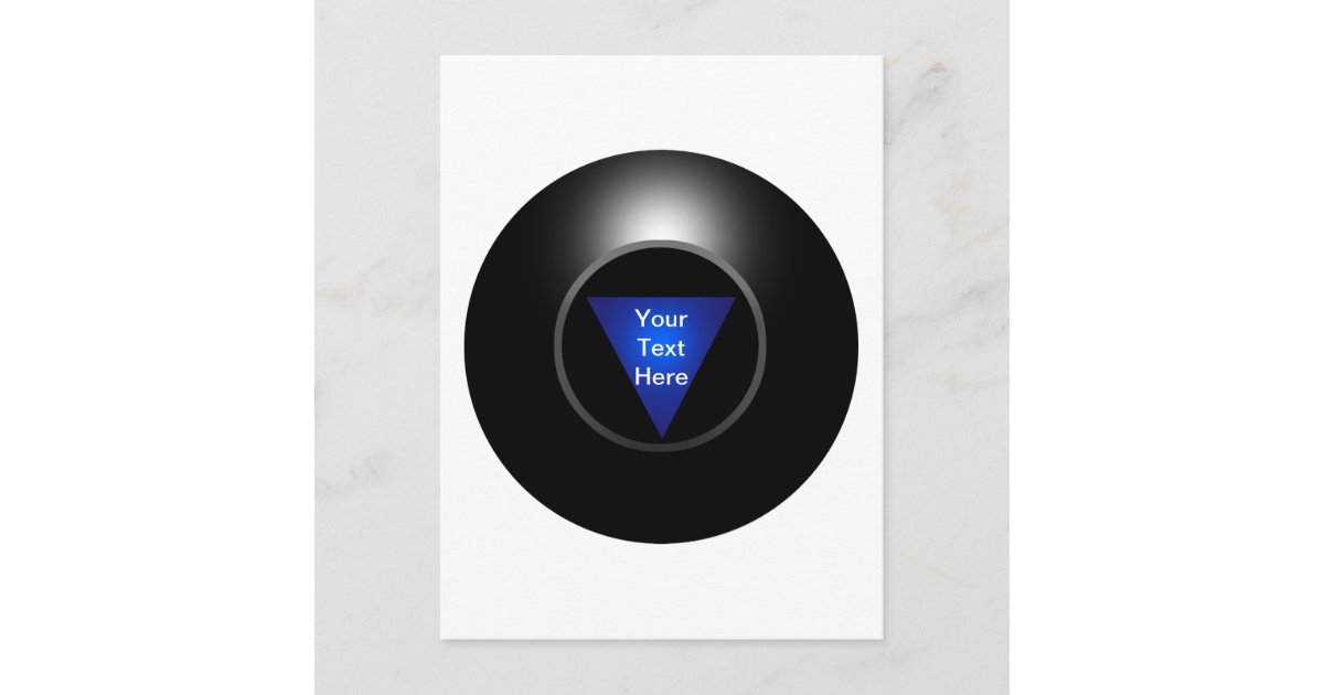 Magic 8 Ball - Your Text Postcard | Zazzle