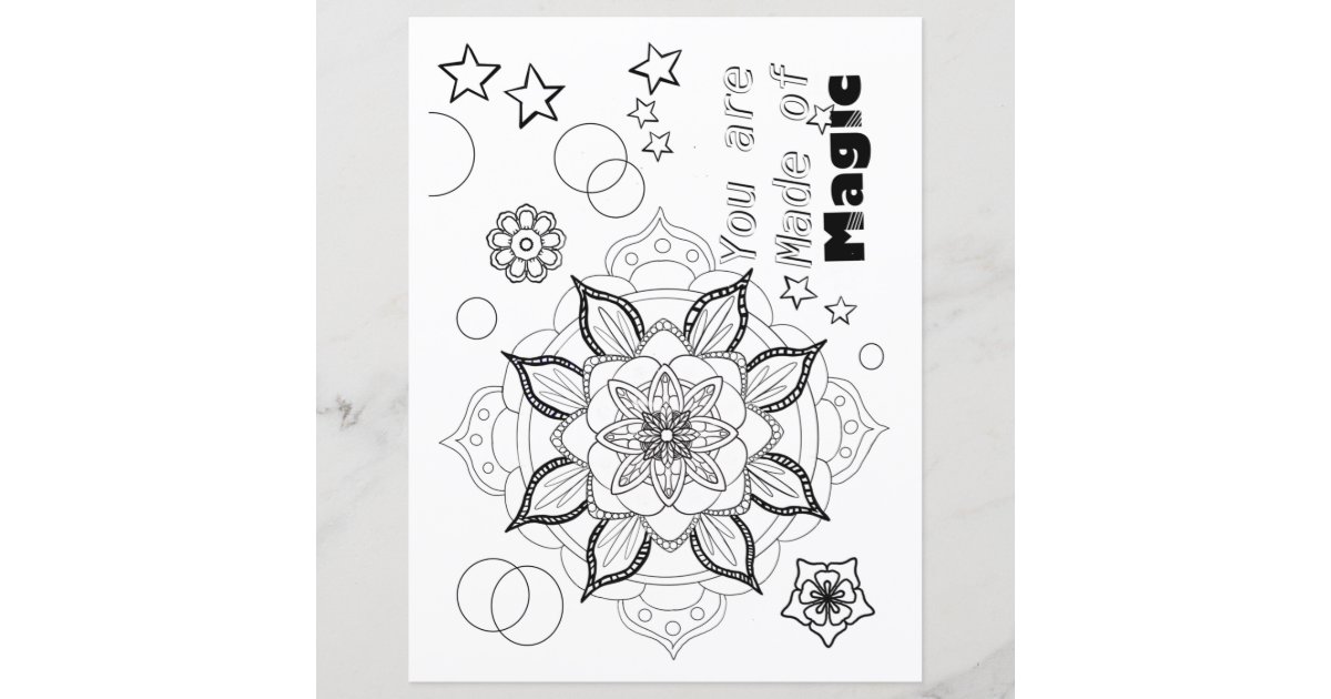 Magic adult coloring page | Zazzle