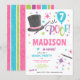 Magic birthday Party Girl Magician Invitation | Zazzle