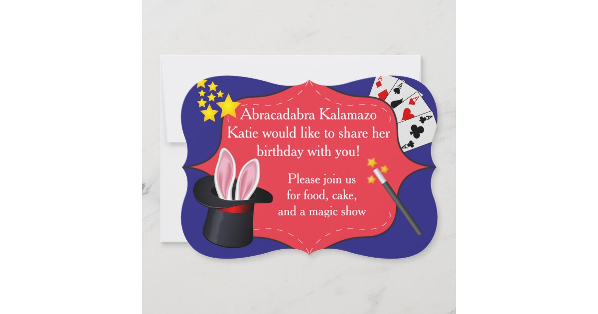 Magic Birthday Party Invitation | Zazzle