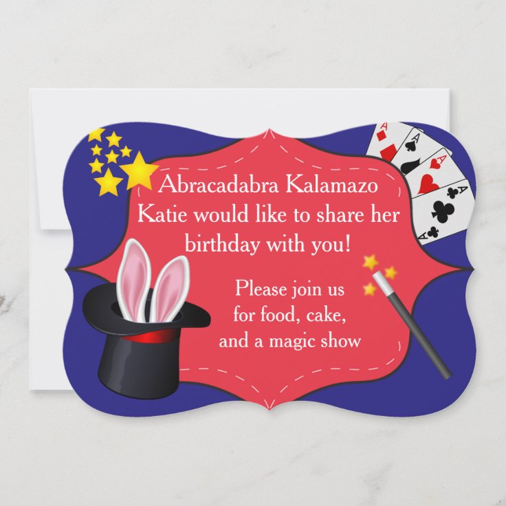Magic Birthday Party Invitation | Zazzle