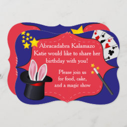 Magic Birthday Party Invitation | Zazzle