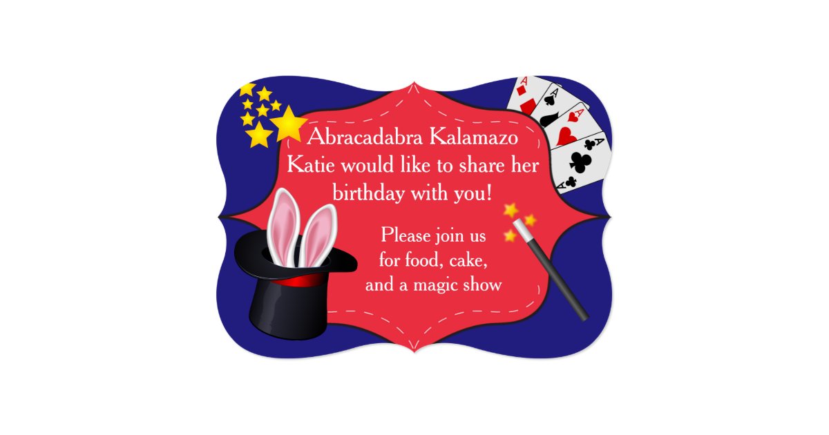 Magic Birthday Party Invitation | Zazzle.com