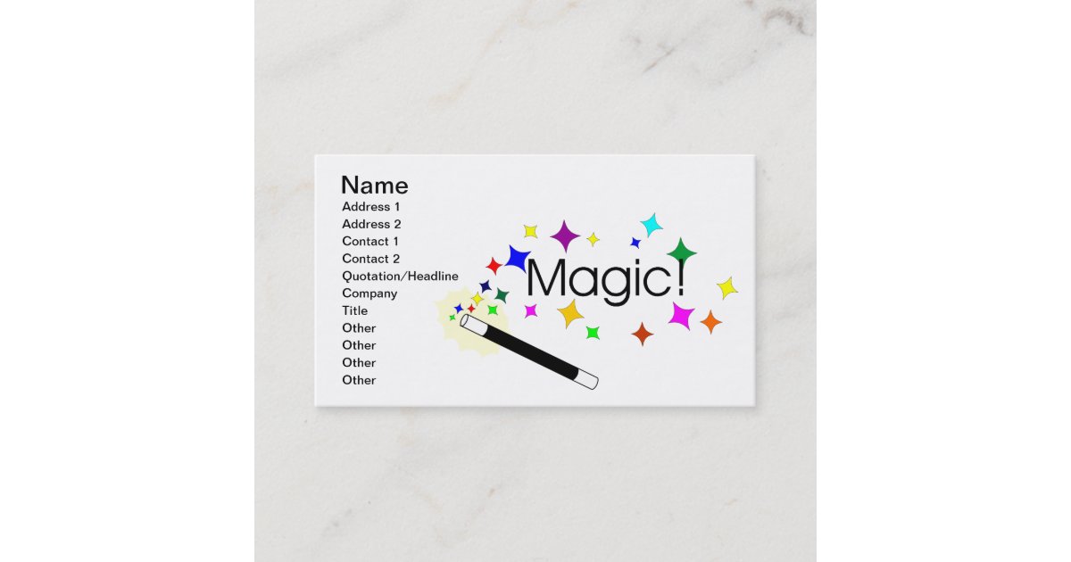 Magic Business Card | Zazzle