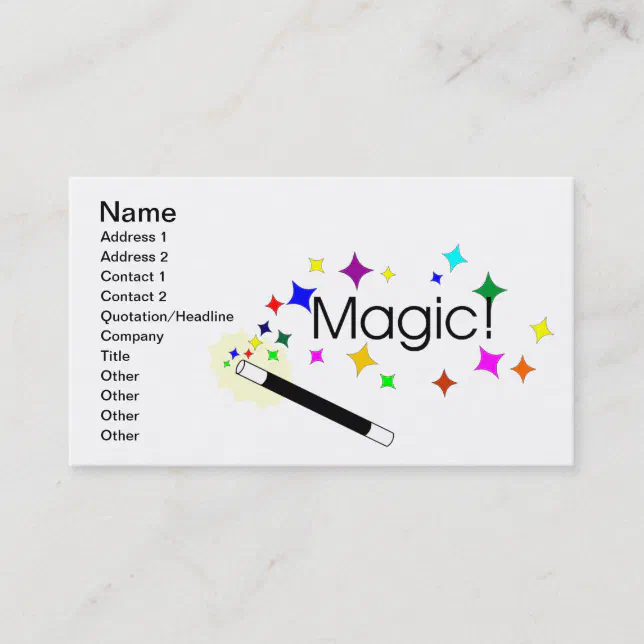 Magic Business Card | Zazzle