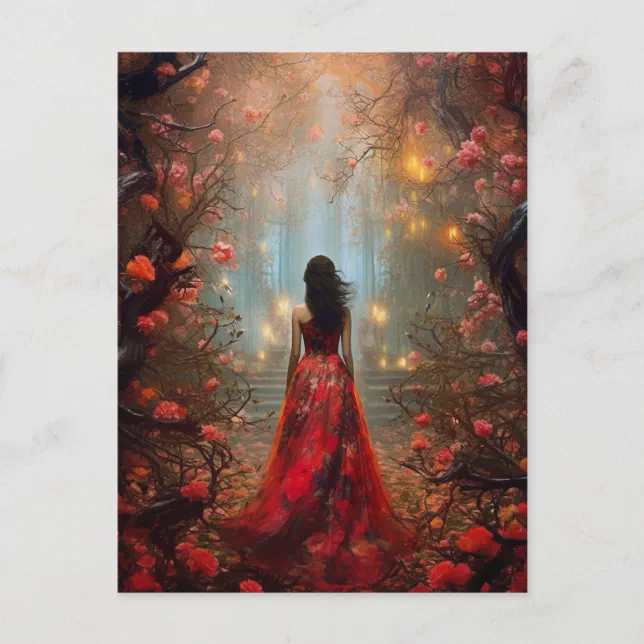 Magic Forest Girl Fantasy Art Postcard | Zazzle