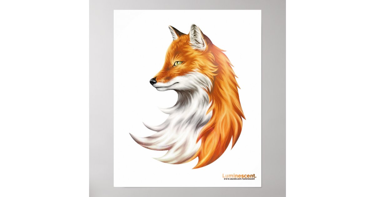 Magic Fox - White Poster | Zazzle