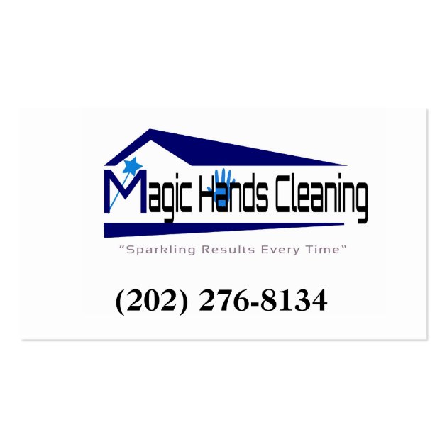 Magic Hands Cleaning Service Business Card Templates