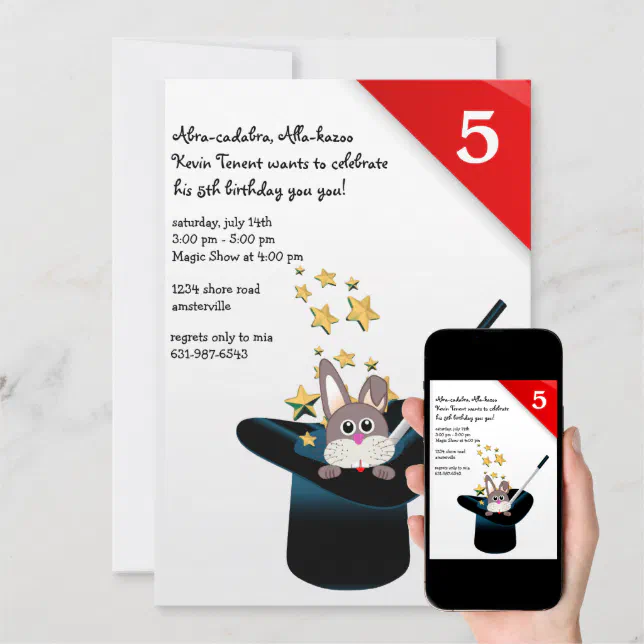 Magic Hat Party Invitation | Zazzle