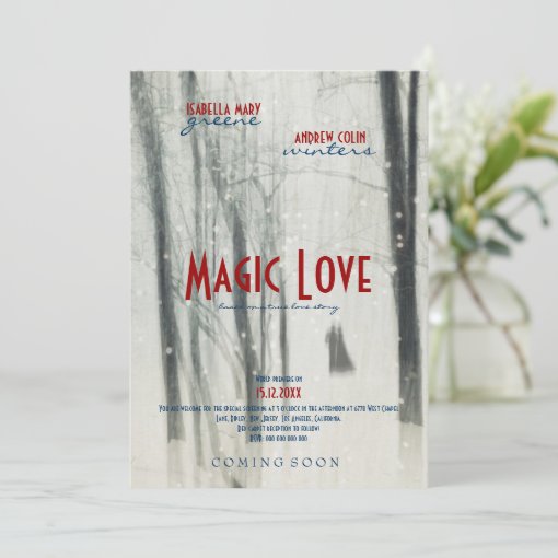 Magic Love - Wedding Movie Poster Style Invitation | Zazzle