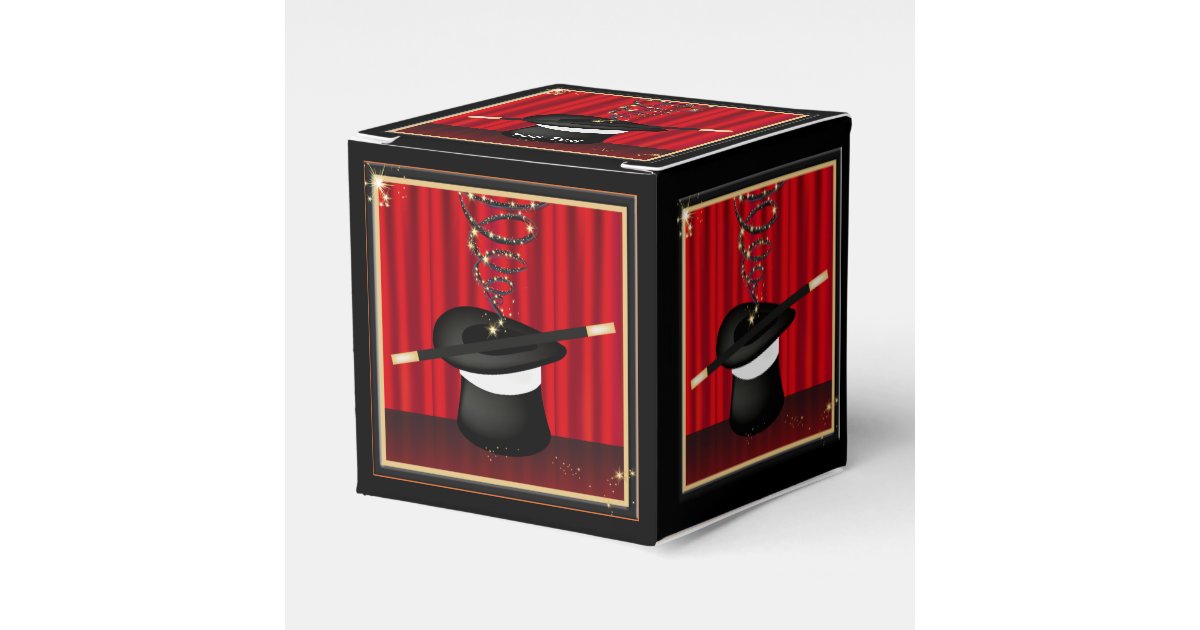 Magic Magician Event Custom Party Favor Box | Zazzle