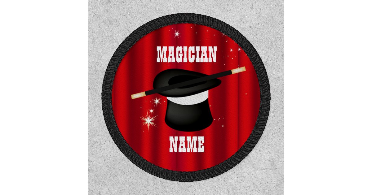 Magic Magician Party Name Patch | Zazzle